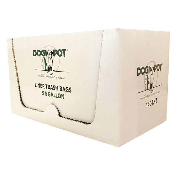 Dogipot 55 gal Trash Bags, Black, 25 PK 1404XL | Zoro