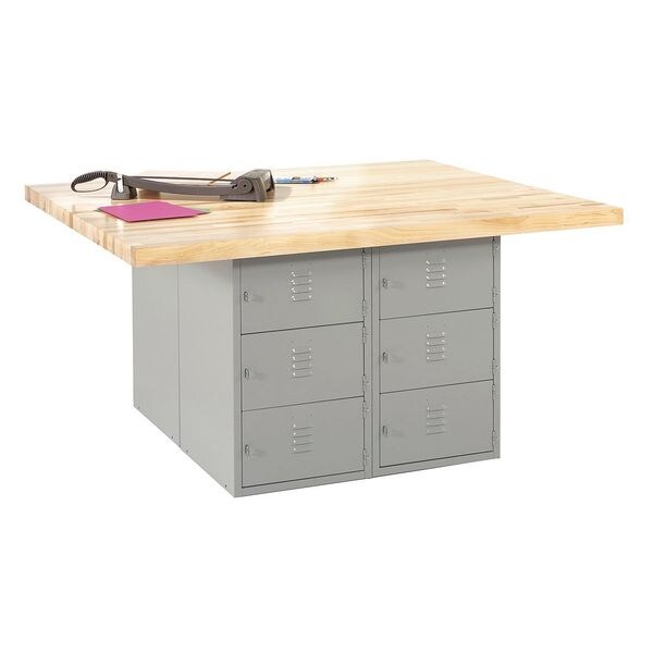 Diversified Spaces Work Bench With Vise, 64" W, 33-1/4" Height, 500 lb. WB12A-4V | Zoro