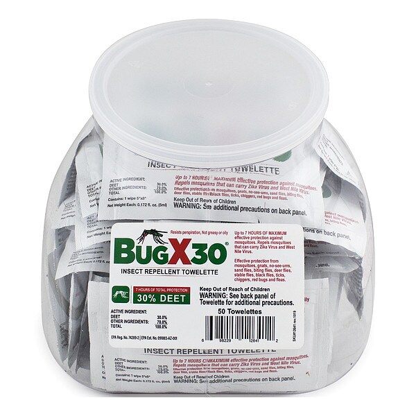 Bugx Insect Repellent, 0.172 oz. Weight, PK50 18-760 | Zoro