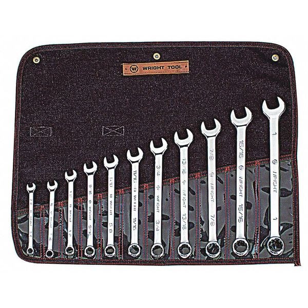 Wright Tool Combo Wrench Set, SAE, 12 Point, 11 pcs. 911 | Zoro