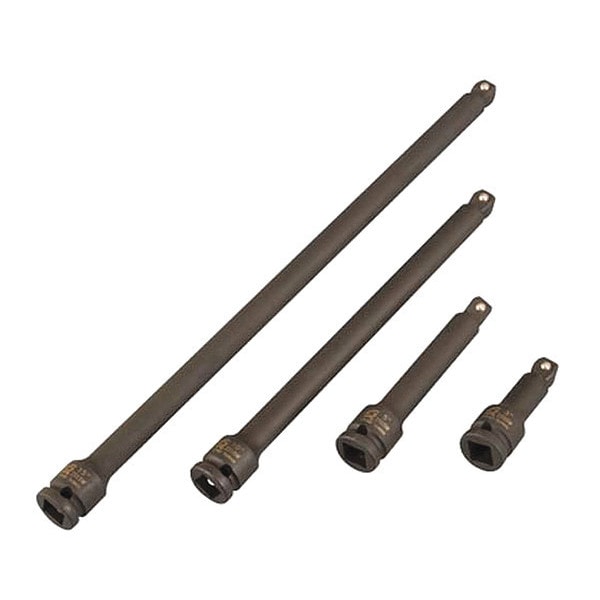 SUNEX TOOLS 3/8" Drive Impact Wobble Extension Set, 4 pcs, - 3504