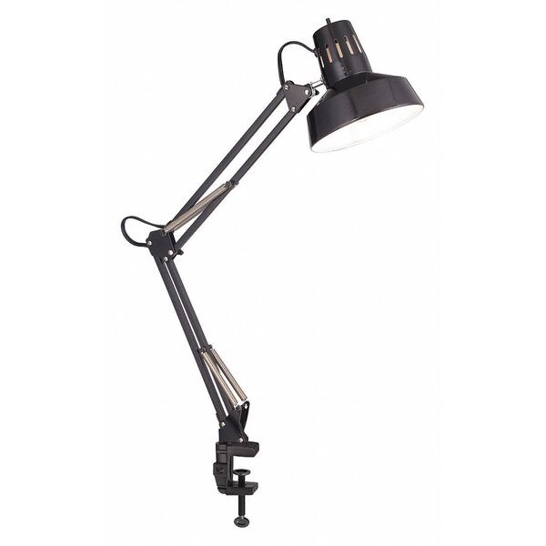 Satco Swing Arm Drafting Lamp 1 Light Black Adjustable height Clam SF76 ...