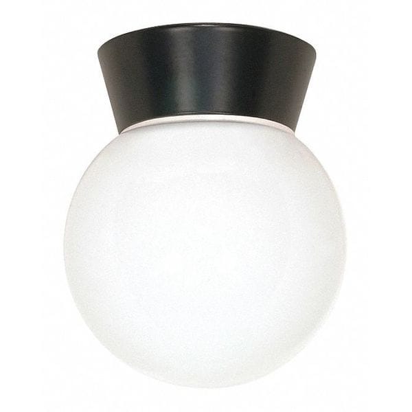 Nuvo 1-Light - 8in. - Utility Ceiling Mount - With White Glass Globe ...