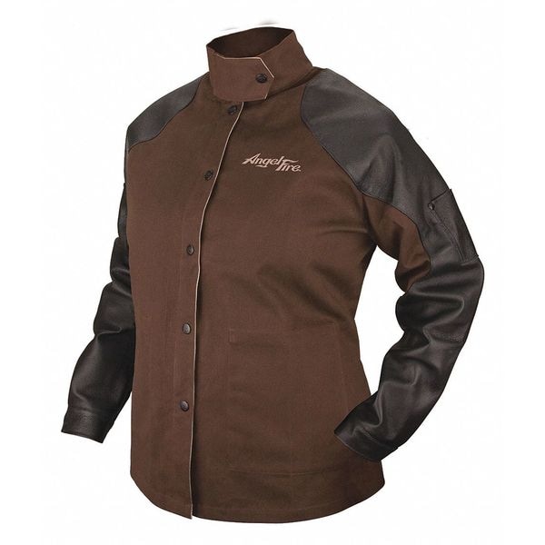 Black Stallion Fr 9 Oz Coat W/leather Sleeves, lrg BW9C/PS | Zoro