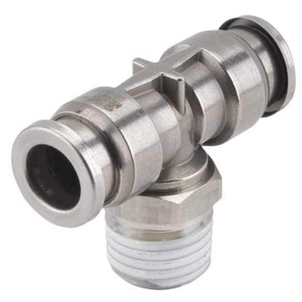 Smc 1/2" Tube x MNPT SS Male Branch Tee KQG2T13-N04S | Zoro