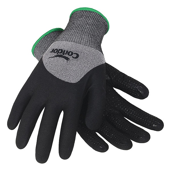 Condor Coated Gloves, Nitrile, Foam Coating with Dots on Palm, 3/4 ...