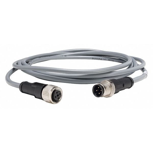 Telemecanique Sensors Cordset, 16.4 ft., Gray, 250VAC/300VDC ...