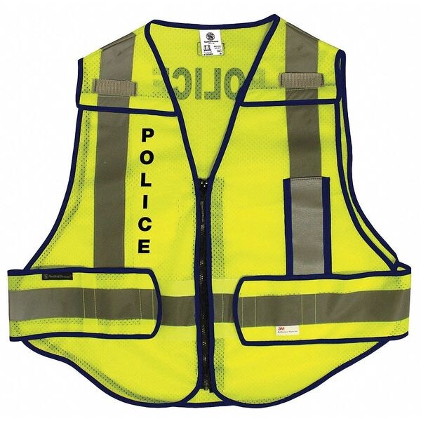Smith & Wesson M/XL Incident Command Vest, Hi-Vis Green SVSW011-M/XL | Zoro