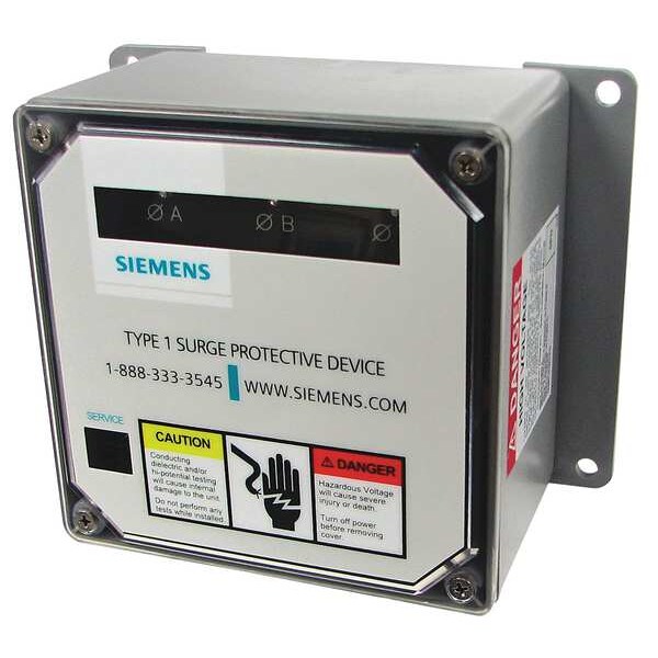 Siemens Surge Protection Device, Three Phase, 120/208V AC Wye, 3 Poles ...