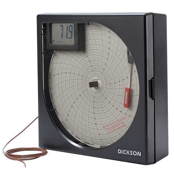Dickson Temperature Chart Recorder, KThermocouple KT8P3 | Zoro