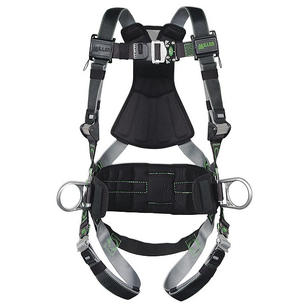 Honeywell Miller Full Body Harness, S/M, Polyester RDT-QC-DP/S/MBK | Zoro