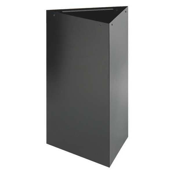 Safco 17 gal. Steel Triangular Trash Can, Black 9551BL | Zoro