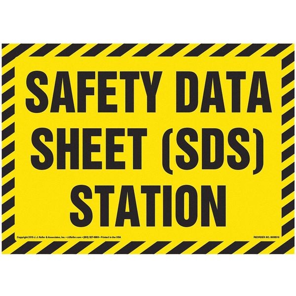 Jj Keller Safety Data Sheet (SDS) Station Sign 8001291 | Zoro