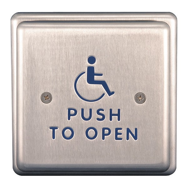 Stanley Push Plate for Low-Energy Door Operator, CL4163 HANDICAP LOGO ...