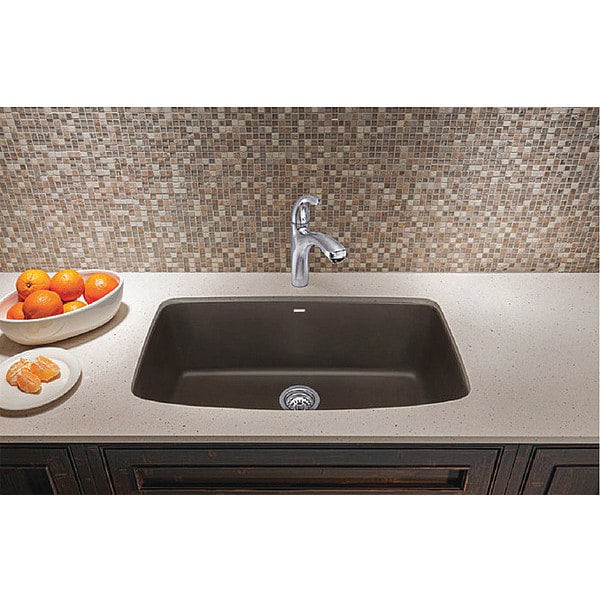 Blanco Valea Silgranit Super Single Undermount Kitchen Sink - Metallic ...