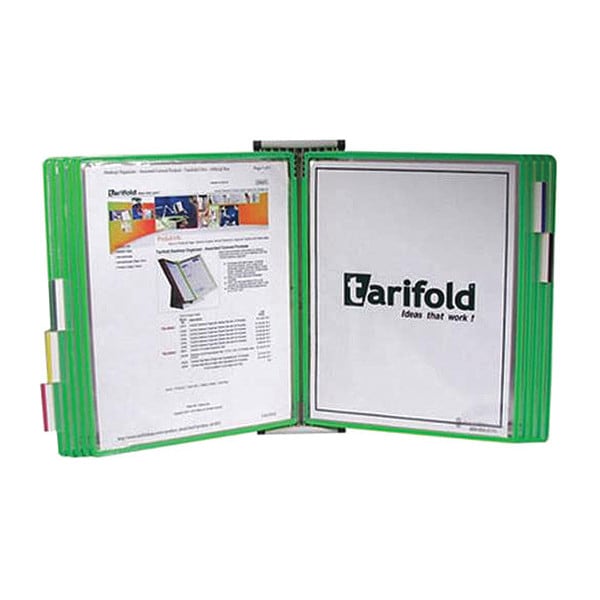 Tarifold Document Wall Display Unit, 10 Green Pocket W251 | Zoro