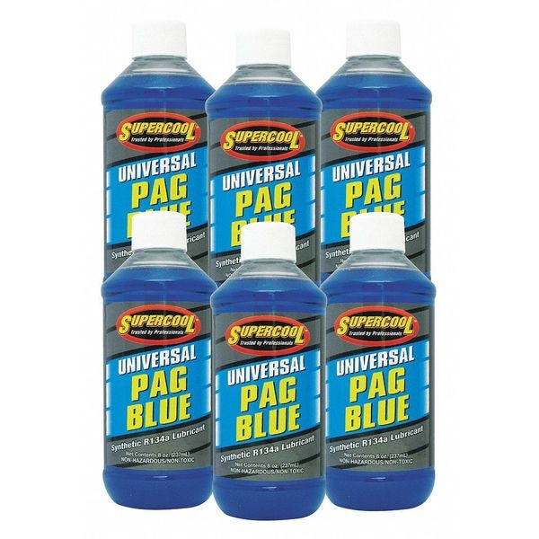 Supercool 8 oz. Universal PAG Blue Oil Blue, 6 PK PB8-6CP | Zoro