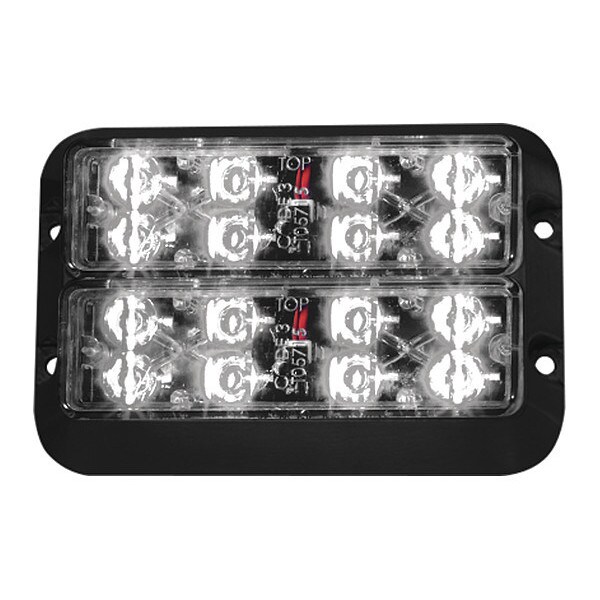 Code 3 Stacked LED X, White/White, Black Bezel LXEXB2F-WW | Zoro