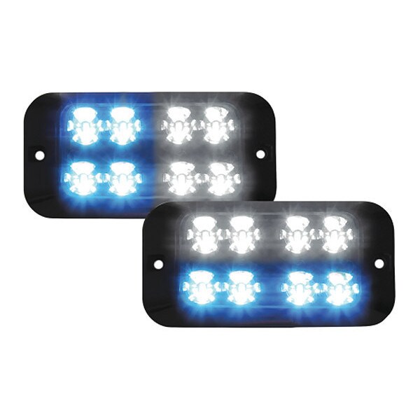 Code 3 XTP Split Color, 8 LEDs, Dual Stack, Blue/Wht XTP4DSBW | Zoro
