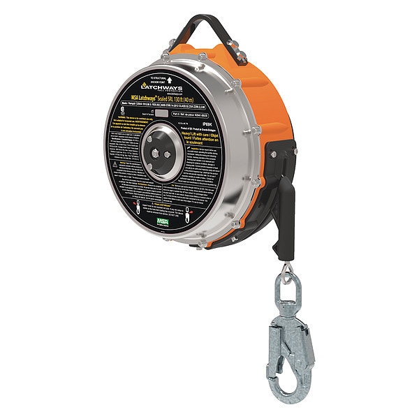 Msa Safety Self-Retracting Lifeline, 310 lb Weight Capacity, Gray 62841 ...