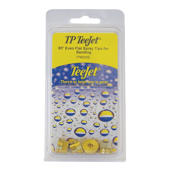 Teejet Even Flat Spray Tip, 80 Deg, PK4 PK-TP8003E | Zoro