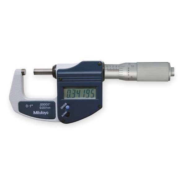 Mitutoyo Electronic Micrometer, 0 to 1", Friction 293-832-32 | Zoro