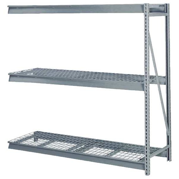 Lyon Add-On Bulk Storage Rack, 36 in D, 72 in W, 4 Shelves, Dove Gray ...