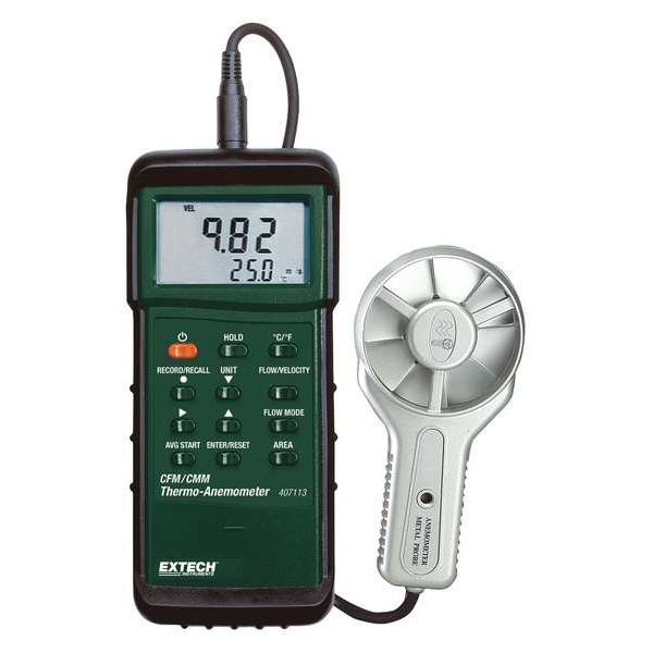 Extech Anemometer, 100 to 6890 fpm 407113 | Zoro