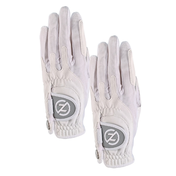 Zero Friction Ladies Synthetic Performance Golf Glove, White & White ...