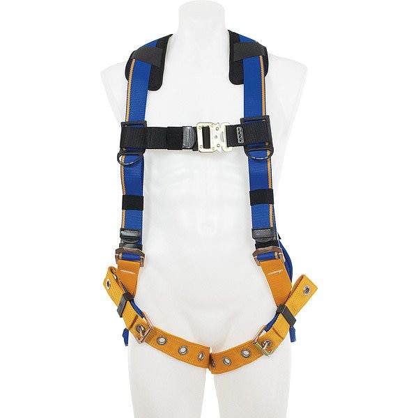 Werner Blue Armor Full Body Harness, XL, 425 lb, Quick-Connect Chest ...