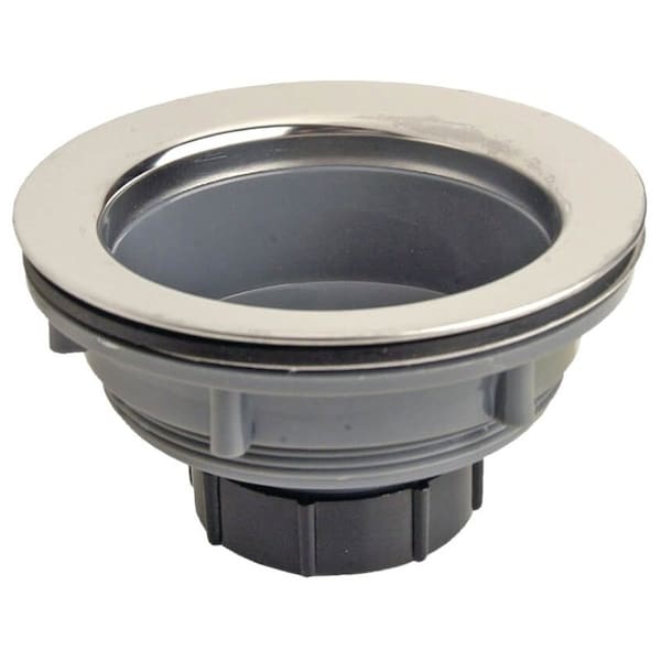 Danco Basket Strainer Assembly, 312 in Dia, Plastic, Chrome, For 312 in ...