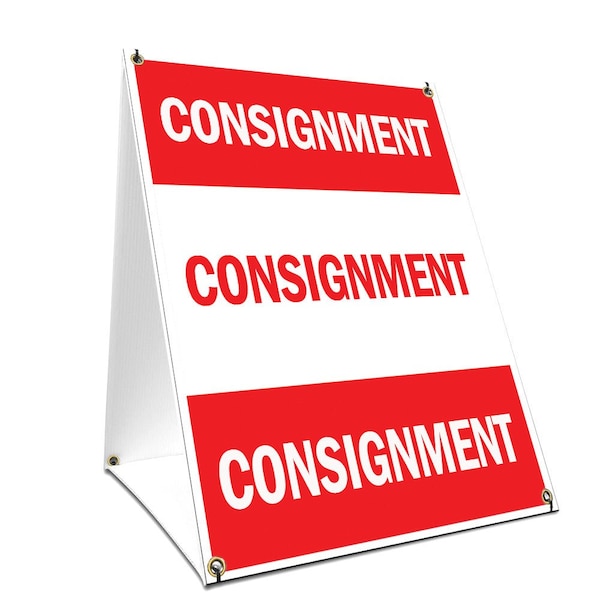 Signmission Consignment, 24 Inch x 18 Inch A-frame Yard Sign, Plastic ...
