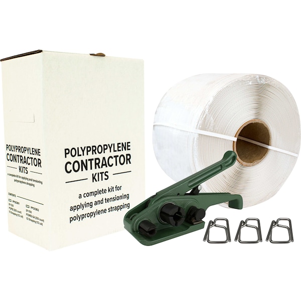 Encore Packaging Polypropylene Strapping Kit for 12, Contractor Economy ...