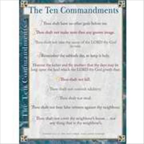 Rose Publishing Chart Ten Commandments Kjv Laminated 332030 | Zoro
