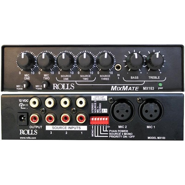 Rolls Mix Mate 1/2 Rack Mic/Source Mixer MX153 | Zoro