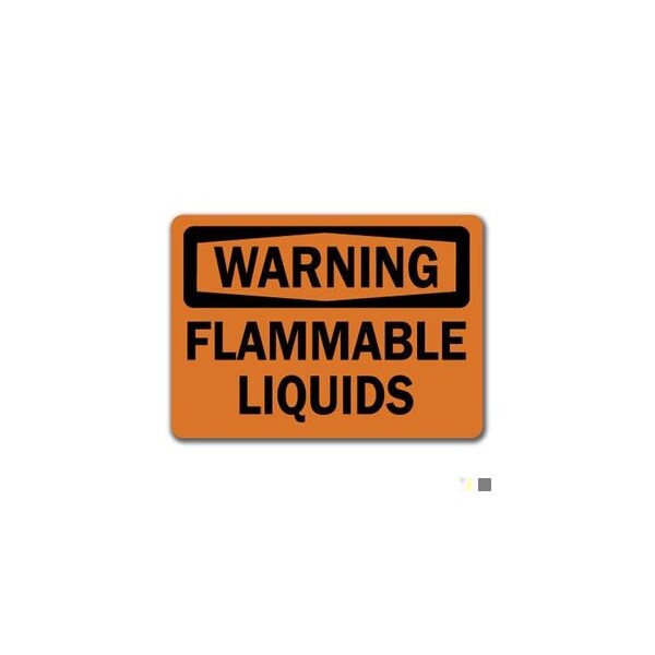 Signmission Safety Sign, 14 in Height, Plastic, Flammable Liquids WS ...