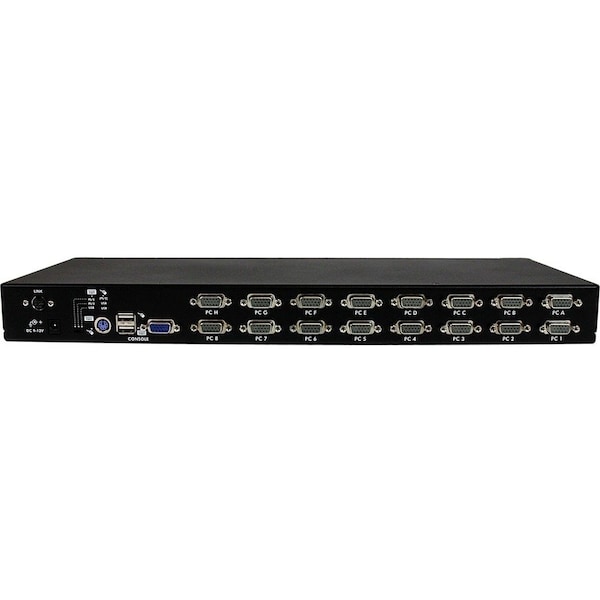 Startech.Com 16 Port 1U Rackmount USB PS/2 KVM Switch SV1631DUSB | Zoro