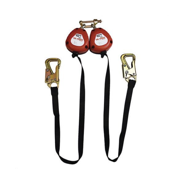 Liberty Line 8 ft Dual Tie-Back Self Retracting Lifeline with Connector ...