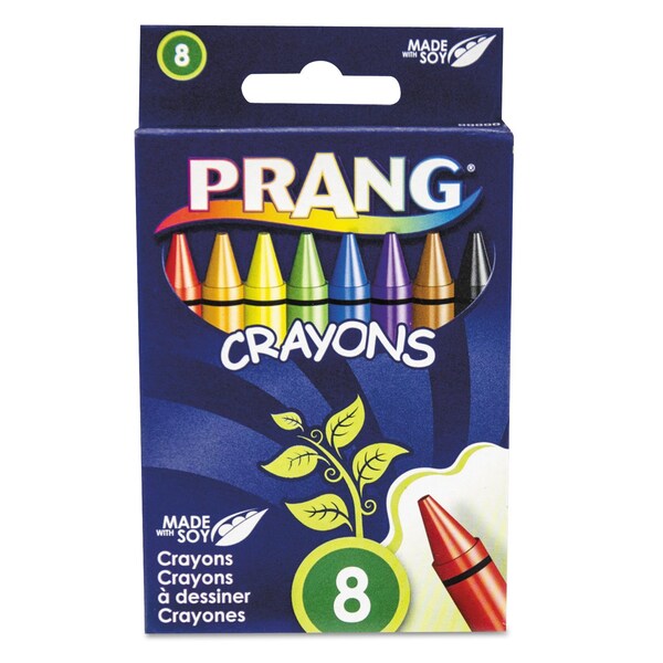 Prang Crayons Made with Soy, Regular Size, 0.37" x 3.7", 8 Assorted ...