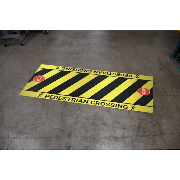 Creative Safety Supply Crosswalk Floor Sign, 240 in Height, 36 in Width ...