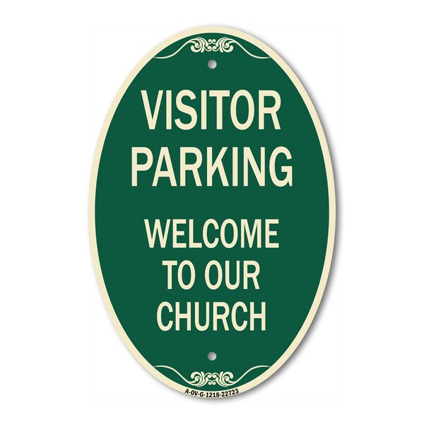 Signmission Visitor Parking Welcome to Our Church, 12 Inch X 18 Inch ...