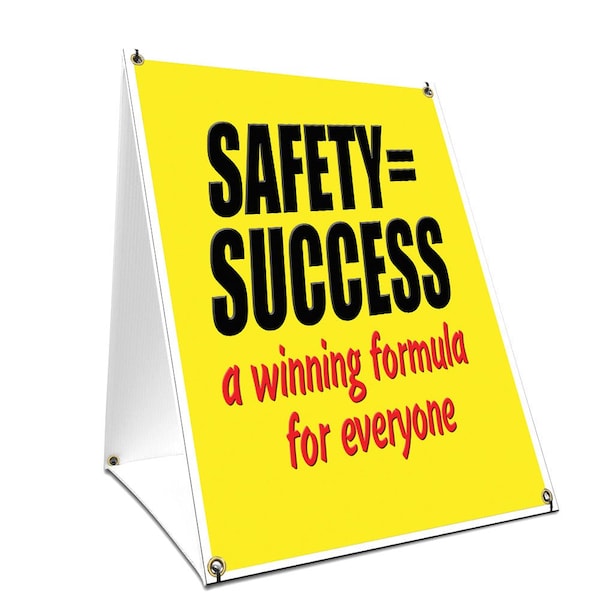 Signmission Safety=Success Winning Formula, 24 Inch x 18 Inch A-frame ...