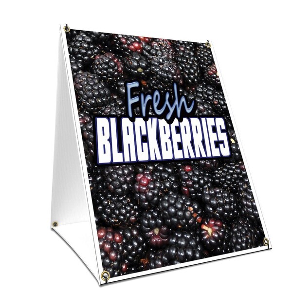 Signmission Fresh Blackberries, 24 Inch x 18 Inch A-frame Yard Sign ...