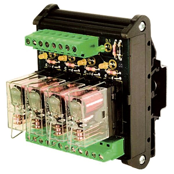 Automation Systems Interconnect 4 Channel 24Vdc Relay Module, DIN Rail ...