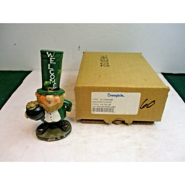 Swagelok G.I. Gauge 0 to 60 psi 1/4 TA LM PGI-63S-PG60-LAQX | Zoro