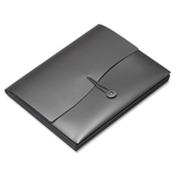 Workstationpro Slide Expanding File Folder, Ltr, 5-Pocket, Black ...