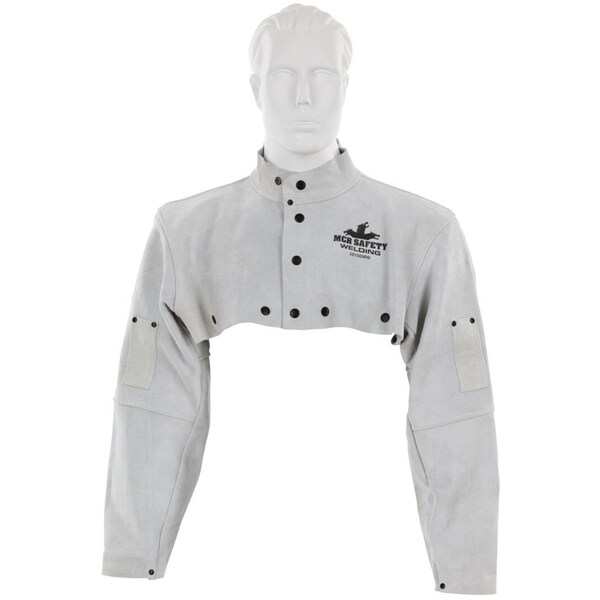 Mcr Safety Welding Cape Sleeve, Leather, 32 oz/sq yd, 26 in Length ...