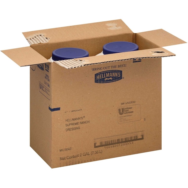 Hellmanns Supreme Ranch Dressing, 1 Gallon, 2PK 84148963 | Zoro