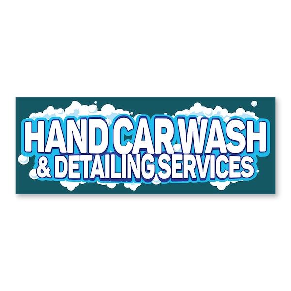 Signmission Hand Car Wash, 24 Inch, Decal D-24-30388 | Zoro