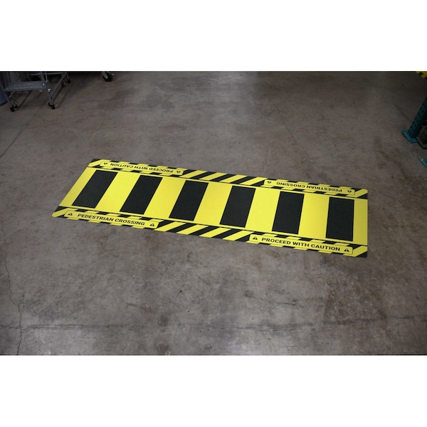 Creative Safety Supply Crosswalk Floor Sign, 72 in Height, 36 in Width ...